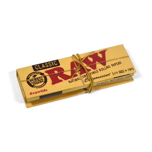 Raw Classic Connoisseur 1¼ Size Slim Paper With Tips